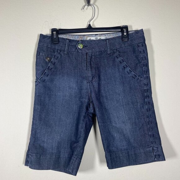 one 5 one | Shorts | One 5 One Womens Denim Bermuda Shorts With Floral ...